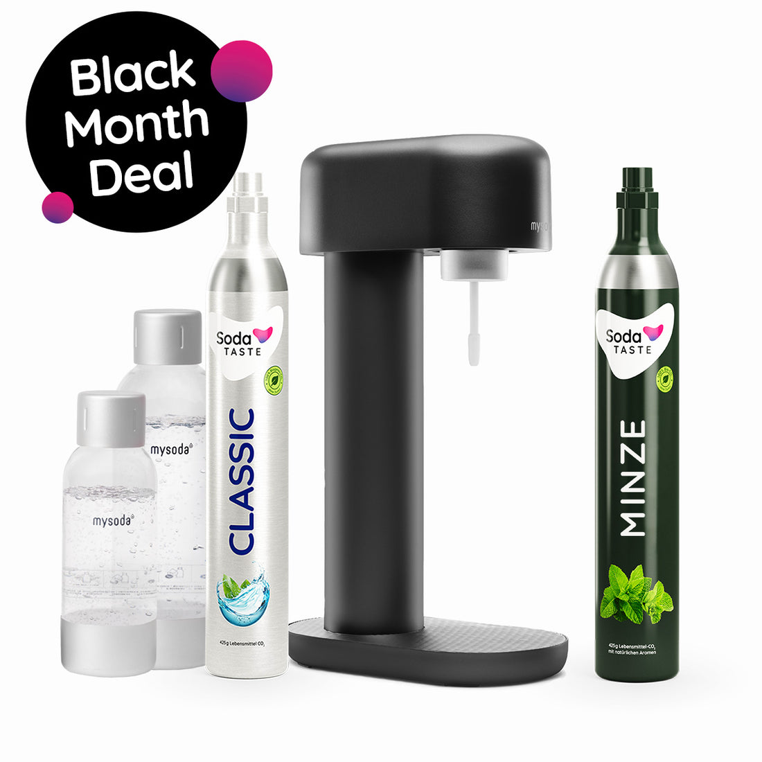 Black Month Angebot: Ruby Wassersprudler (schwarz) & Minze – SodaTASTE